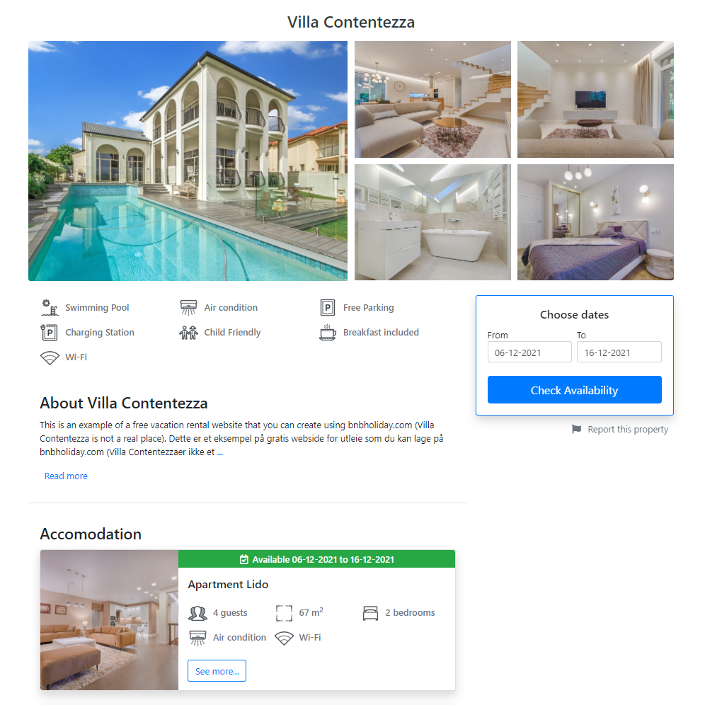 Free Vacation Rental Website Builder